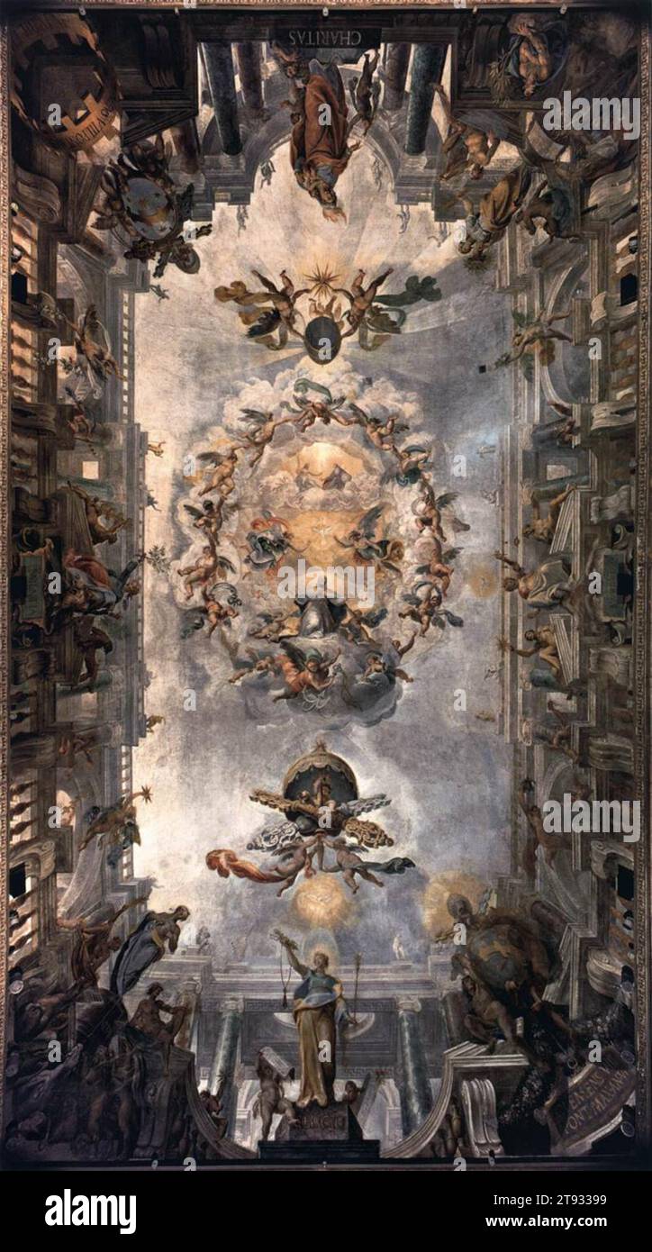 Ceiling decoration 1596-1602 by Giovanni Alberti Stock Photo - Alamy