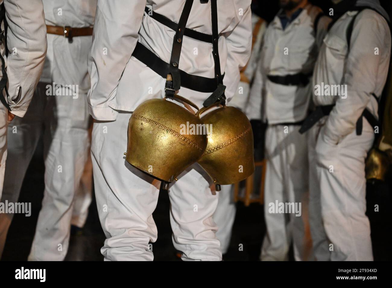 The Glöcklerlauf is an old custom around Lake Traunsee; men and women ...