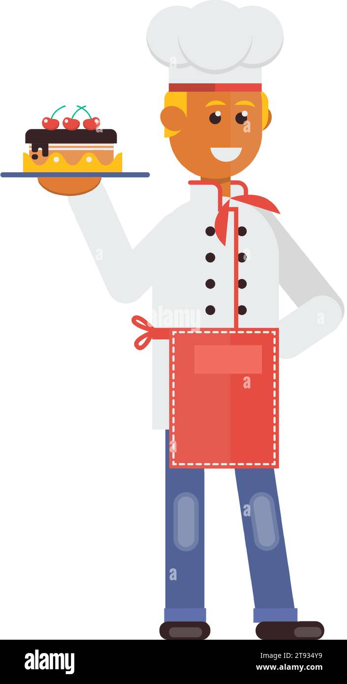 Cook chef wearing apron Stock Vector Images - Alamy