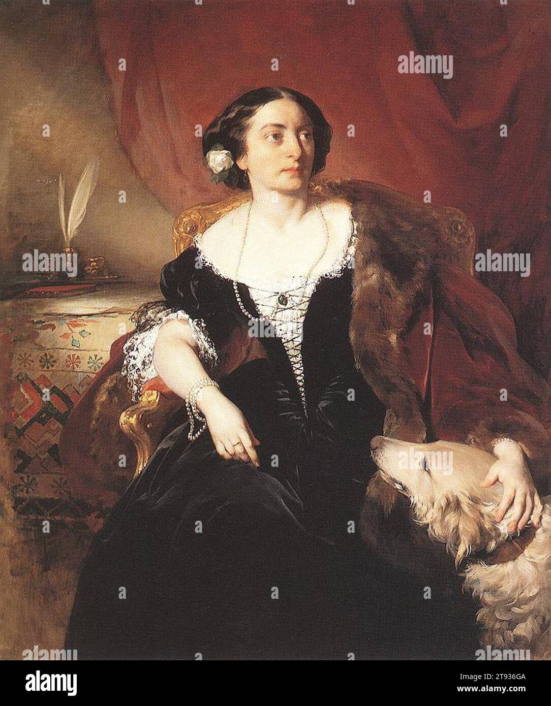 Countess Nákó 1855 by Friedrich Von Amerling Stock Photo - Alamy