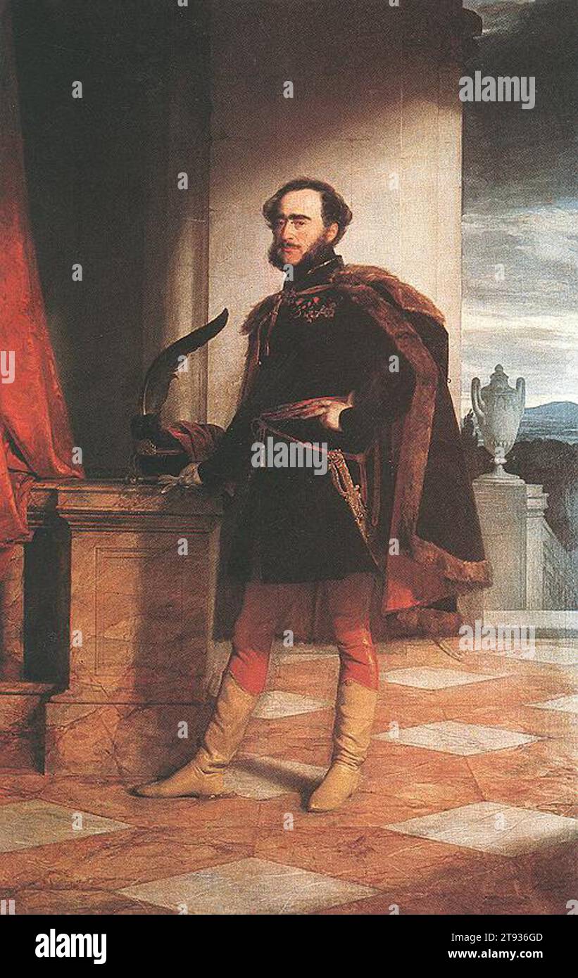 Portrait of Count István Széchenyi 1836 by Friedrich Von Amerling Stock ...
