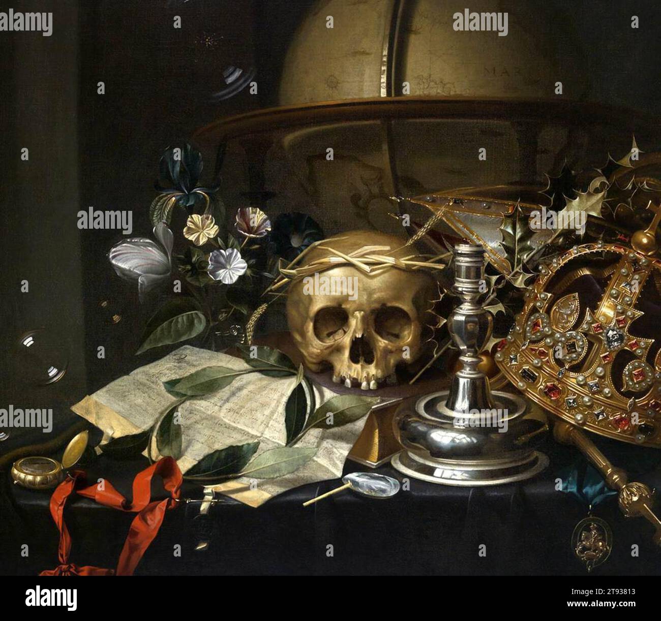 Vanitas Still-Life c. 1650 by Hendrick Andriessen Stock Photo - Alamy