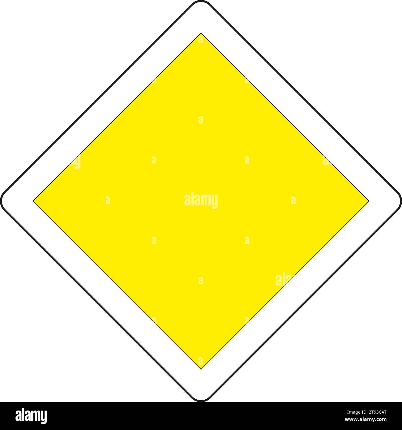 French road sign: priority road Stock Photo - Alamy