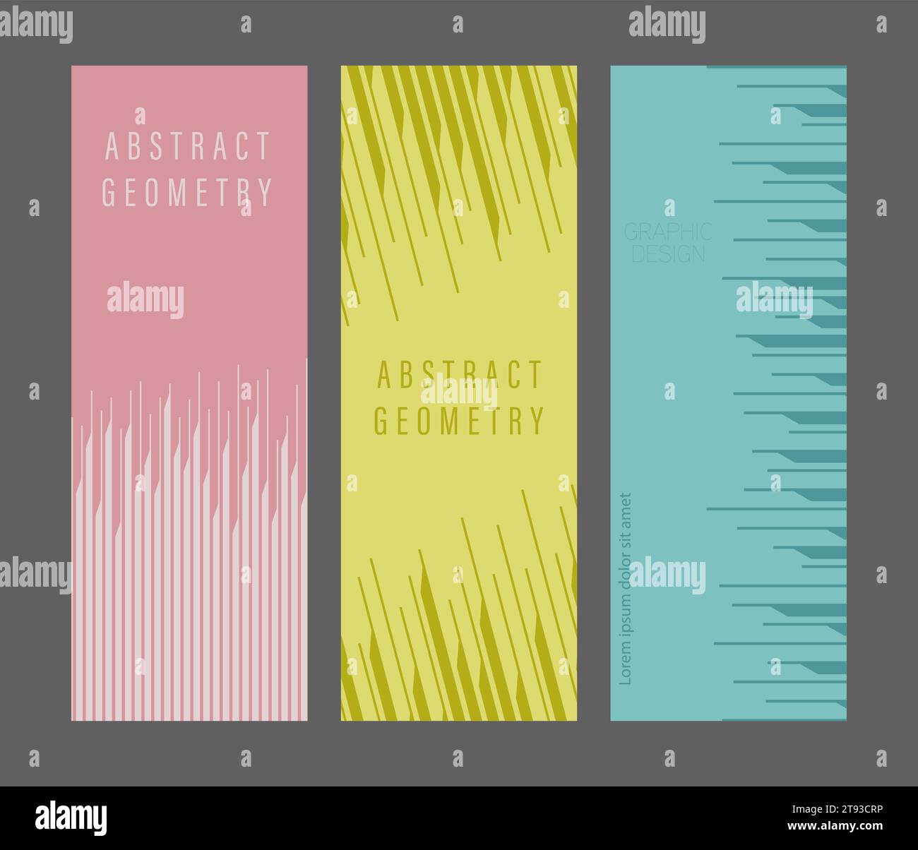 A set of abstract geometric patterns of parallel lines. Template for ...