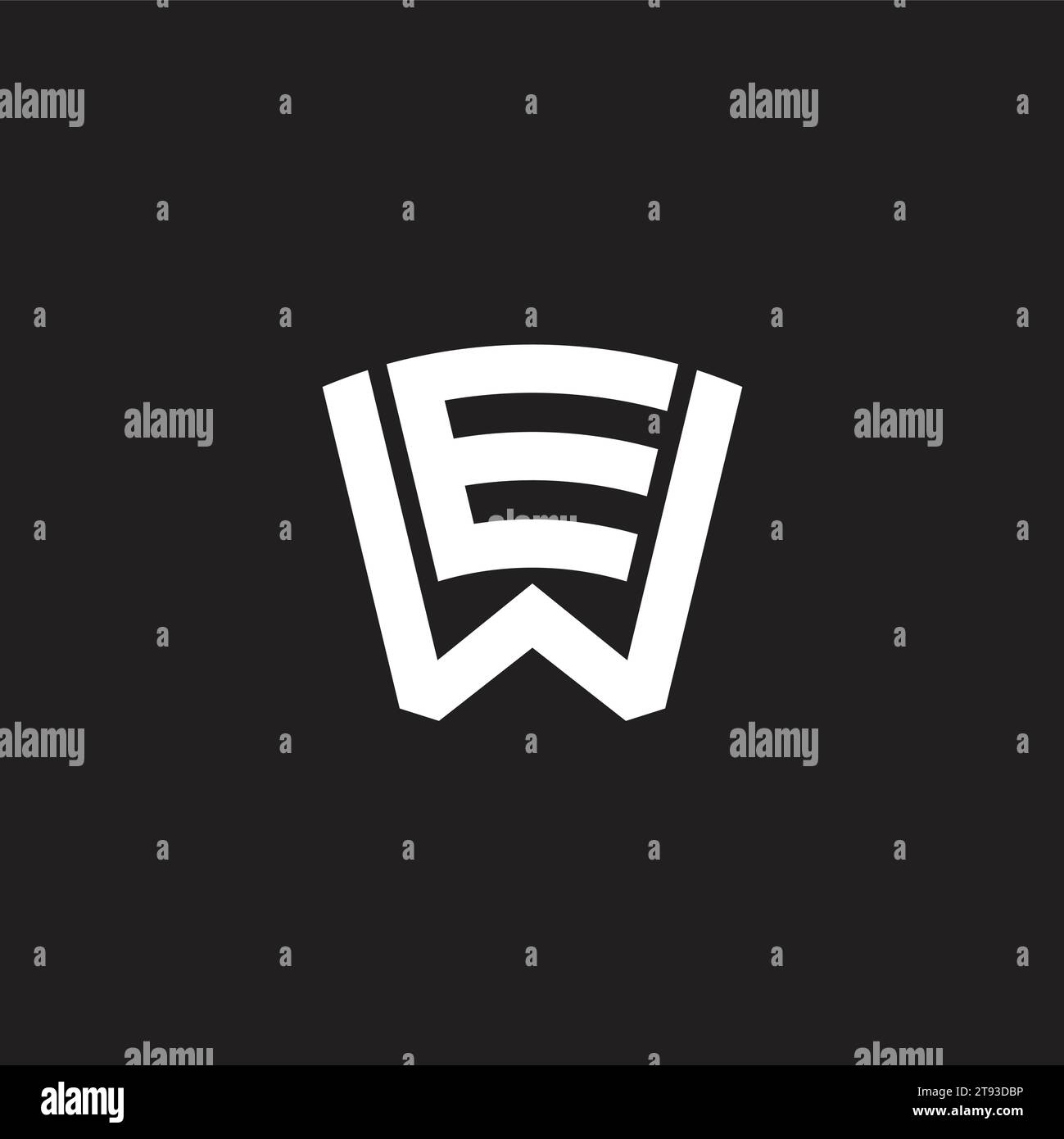 letter ew stripes geometric line logo vector Stock Vector Image & Art ...
