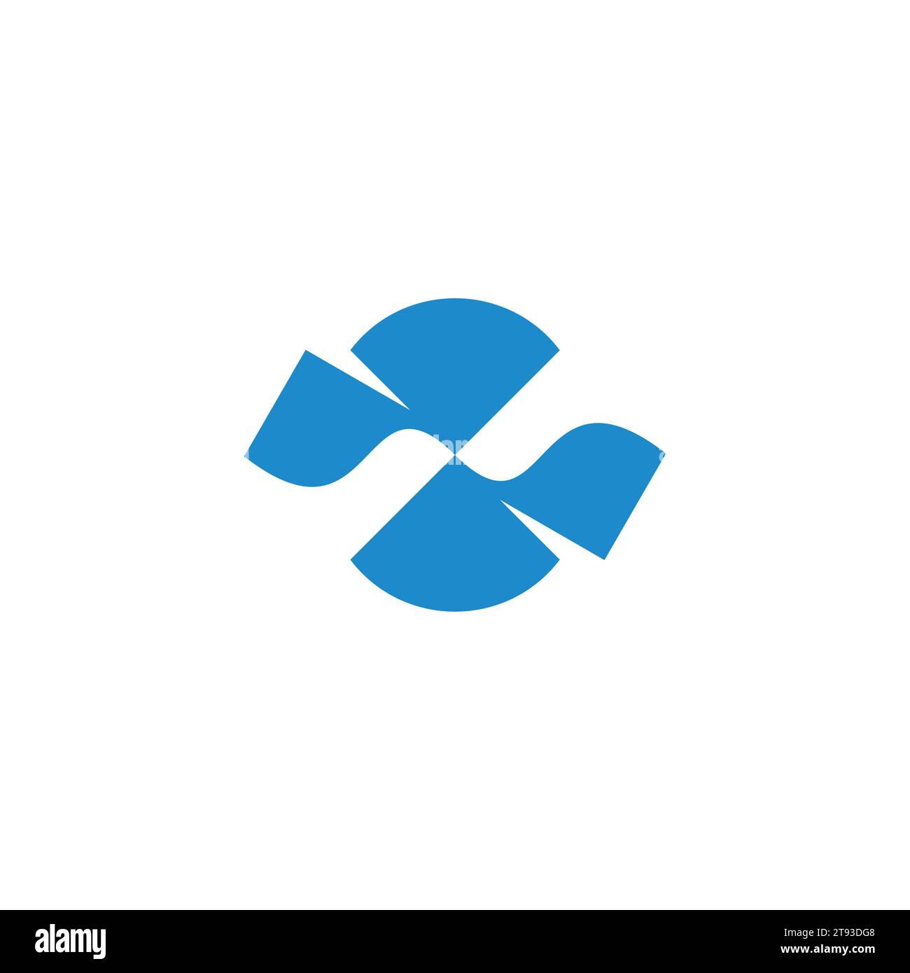 blue wavy simple curves geometric logo vector Stock Vector Image & Art ...