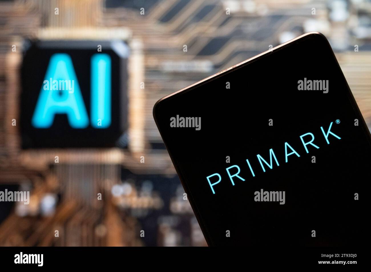 In this photo illustration, the Irish fast fashion retailer brand ...