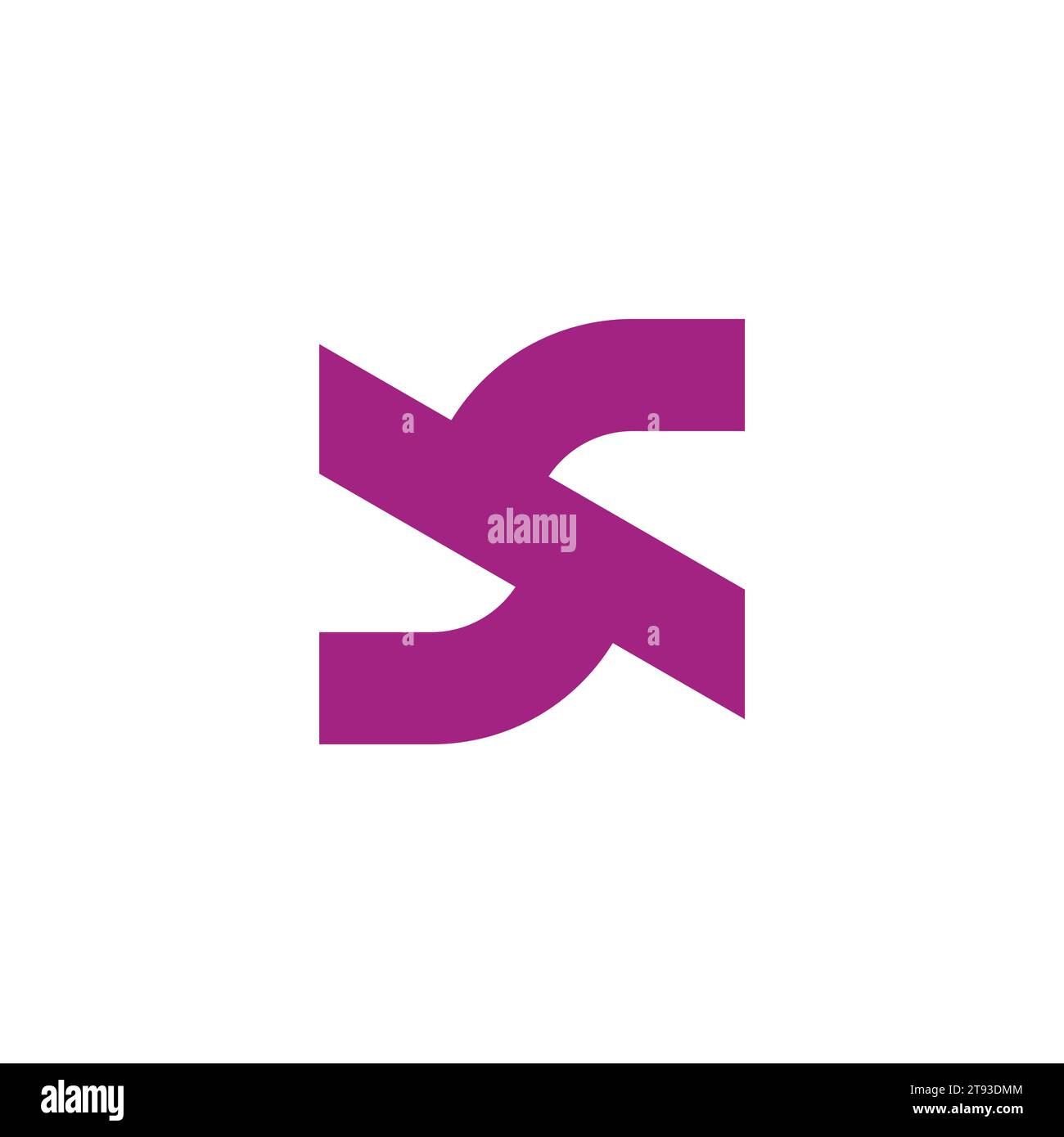 letter sc line simple geometric purple logo vector Stock Vector Image ...