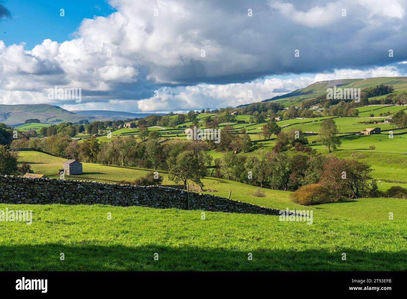 Yorkshire Dales National Park,Wharfdale area located in the north of ...
