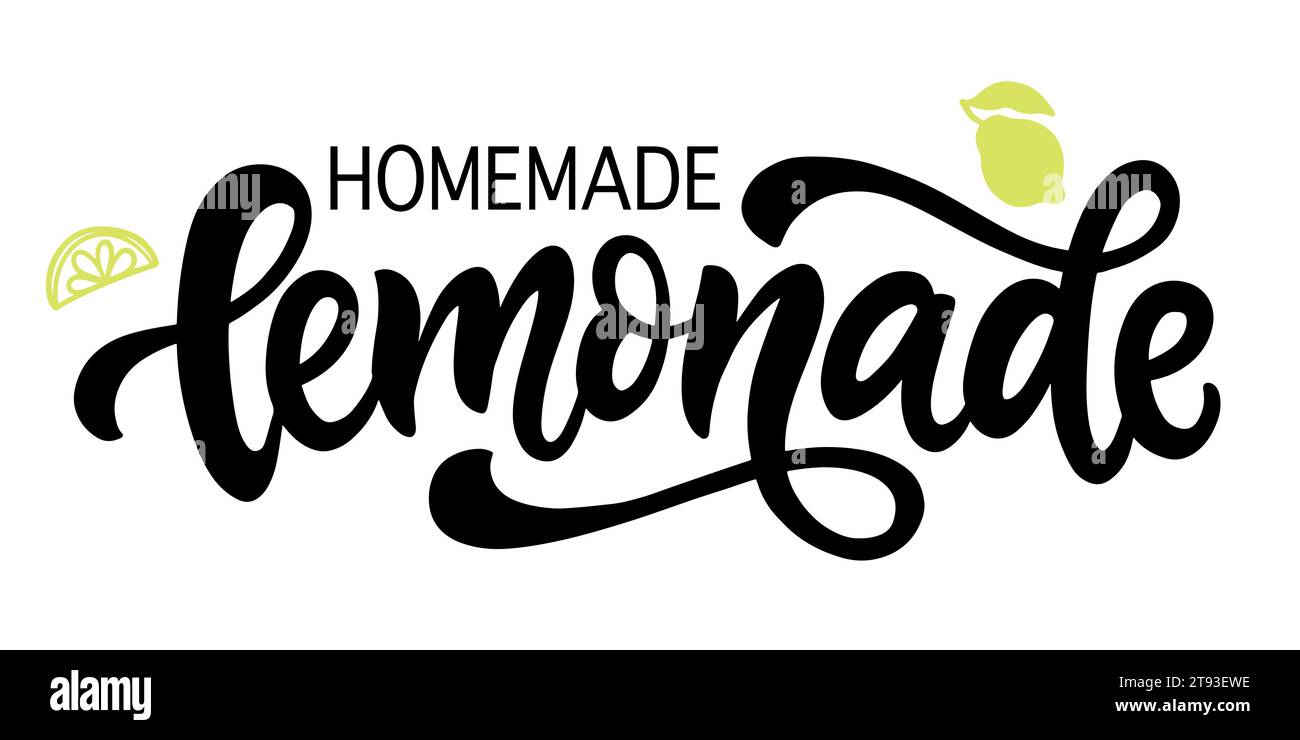 Lemonade vector logo badge, calligraphy logotype Stock Vector Image ...