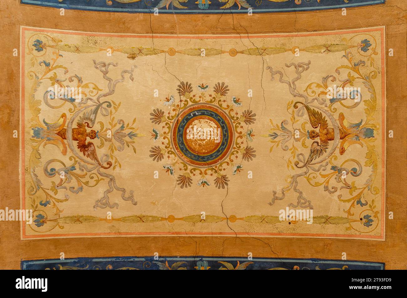 Antique ceiling painting, baroque ceiling painting in old town Stock ...