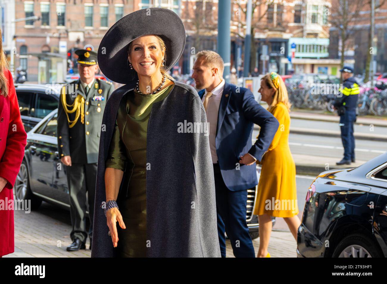Amsterdam, The Netherlands. 22nd Nov, 2023. Queen Maxima at the opening of the Leerorkest ...