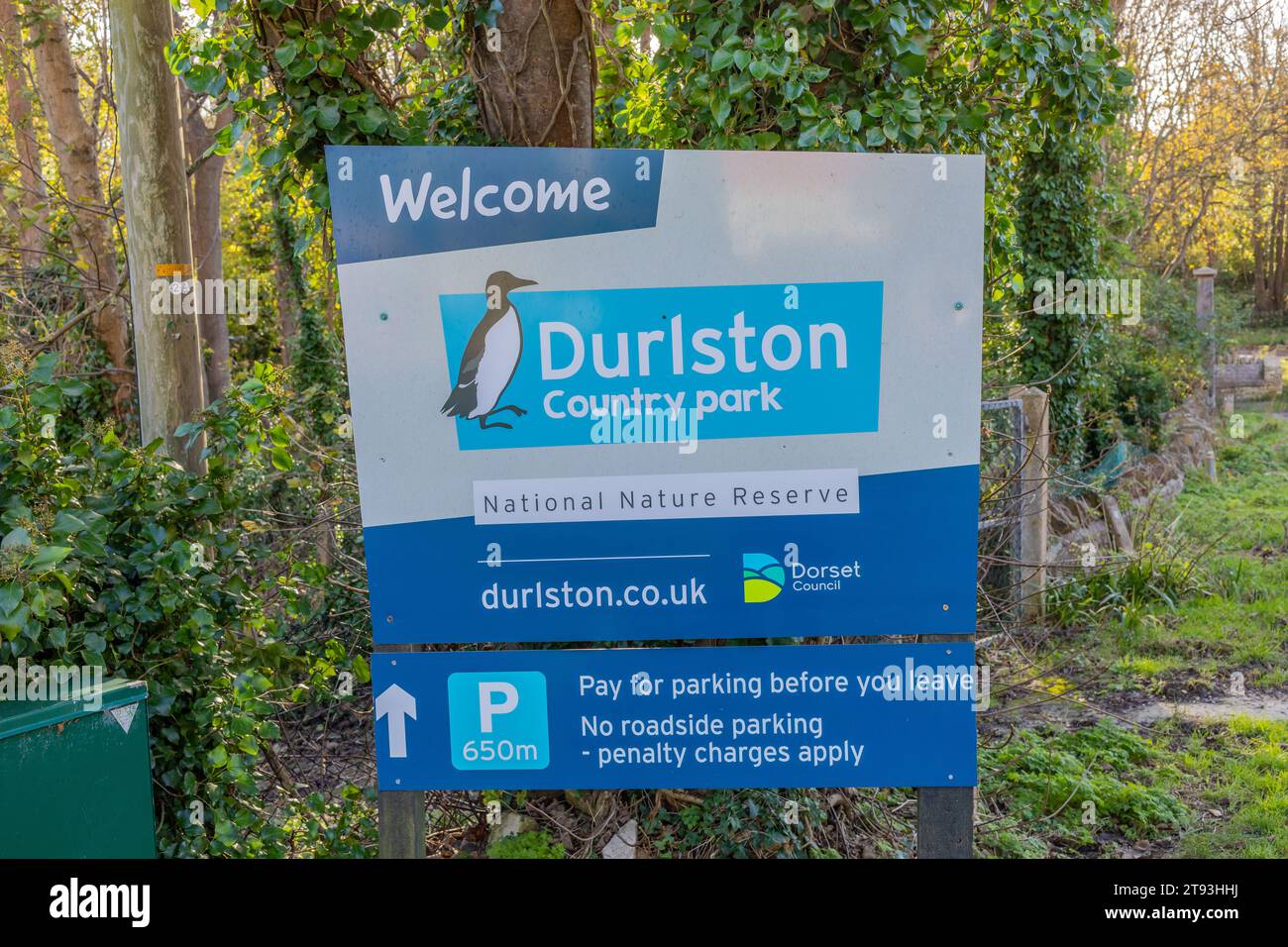 Durlston Country park sign near Swanage, Dorset, Uk Stock Photo - Alamy