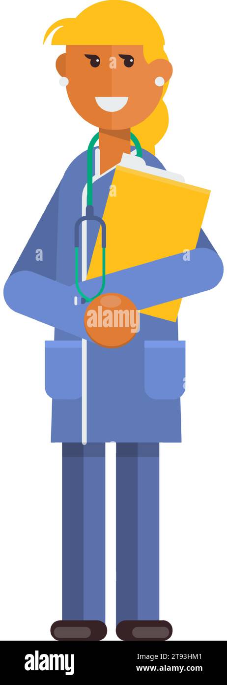 Doctor vector hospital health worker icon isolated Stock Vector Image ...