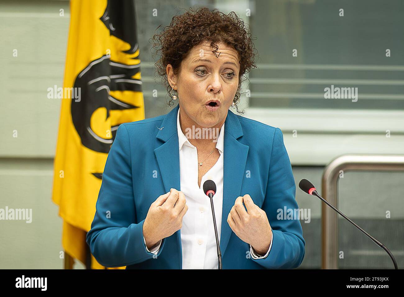 Flemish Minister of Mobility, Public Work Lydia Peeters pictured during ...