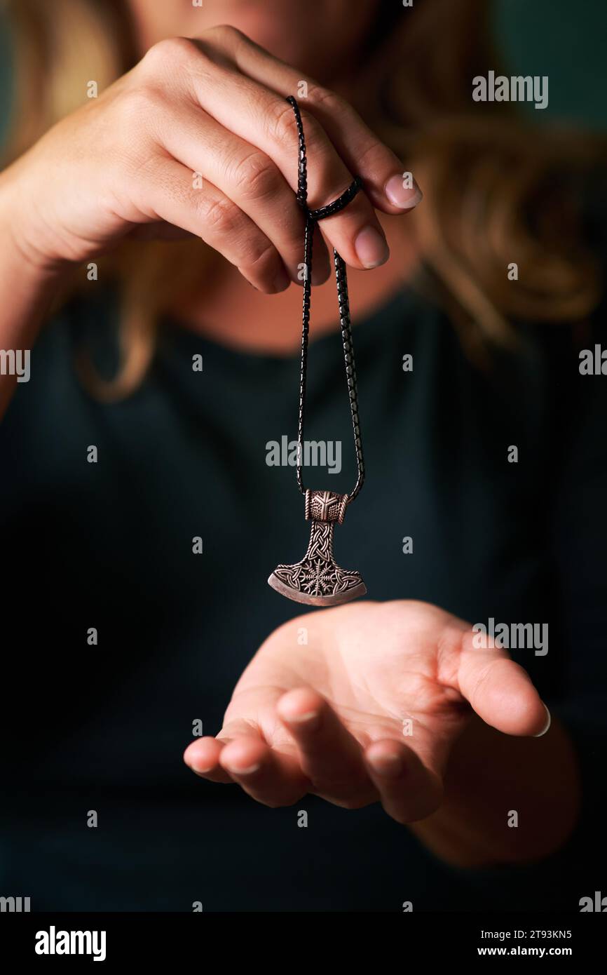 Thor hammer in hand hi-res stock photography and images - Alamy