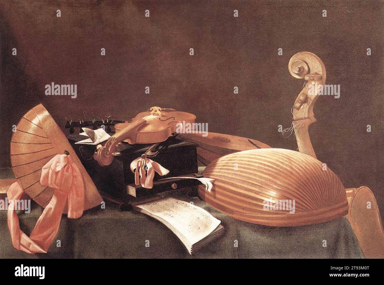 Still-life with Musical Instruments c. 1650 by Evaristo Baschenis Stock ...