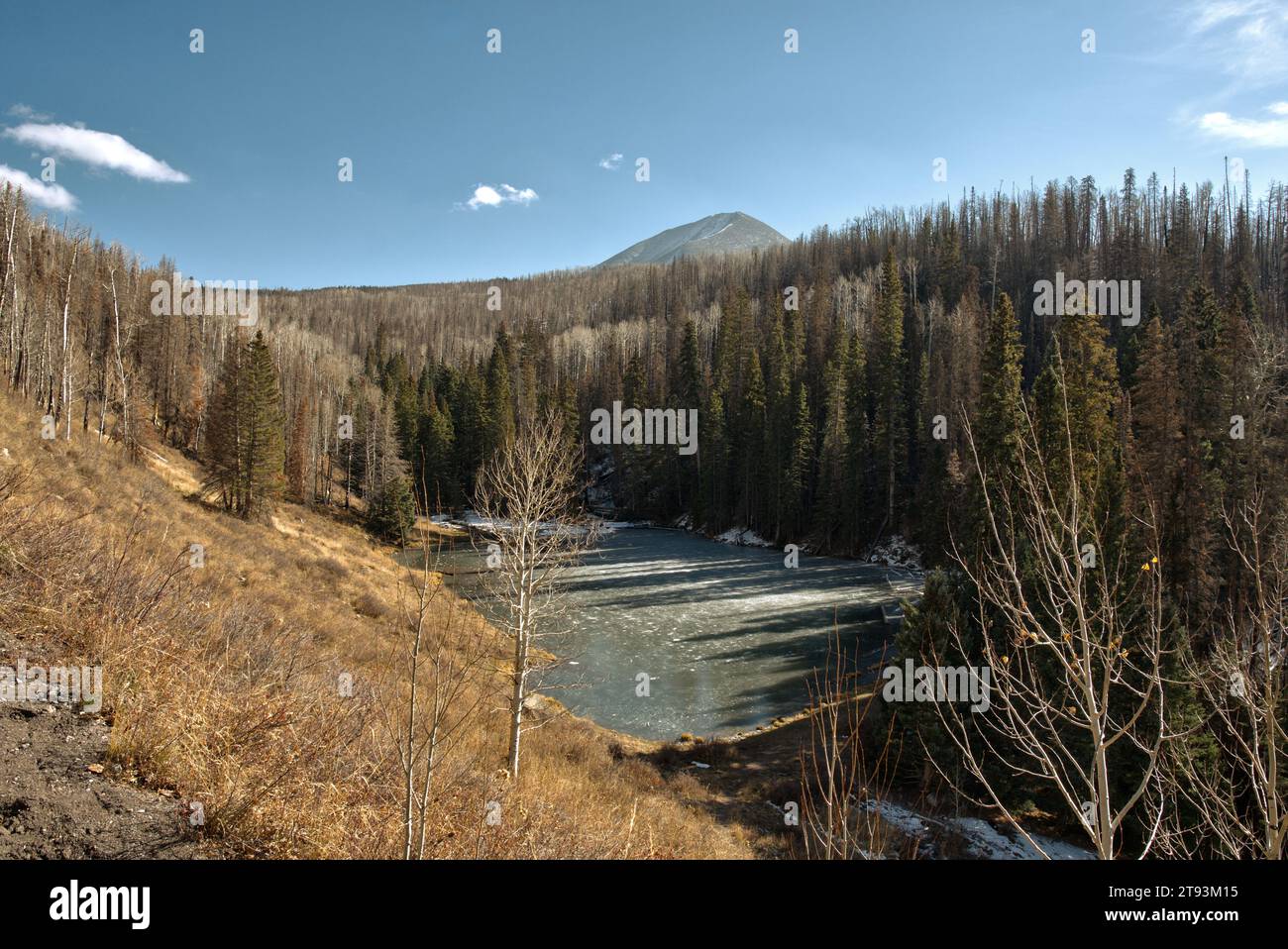 Clark Lake in the La Sal Mountains, Utah Stock Photo - Alamy