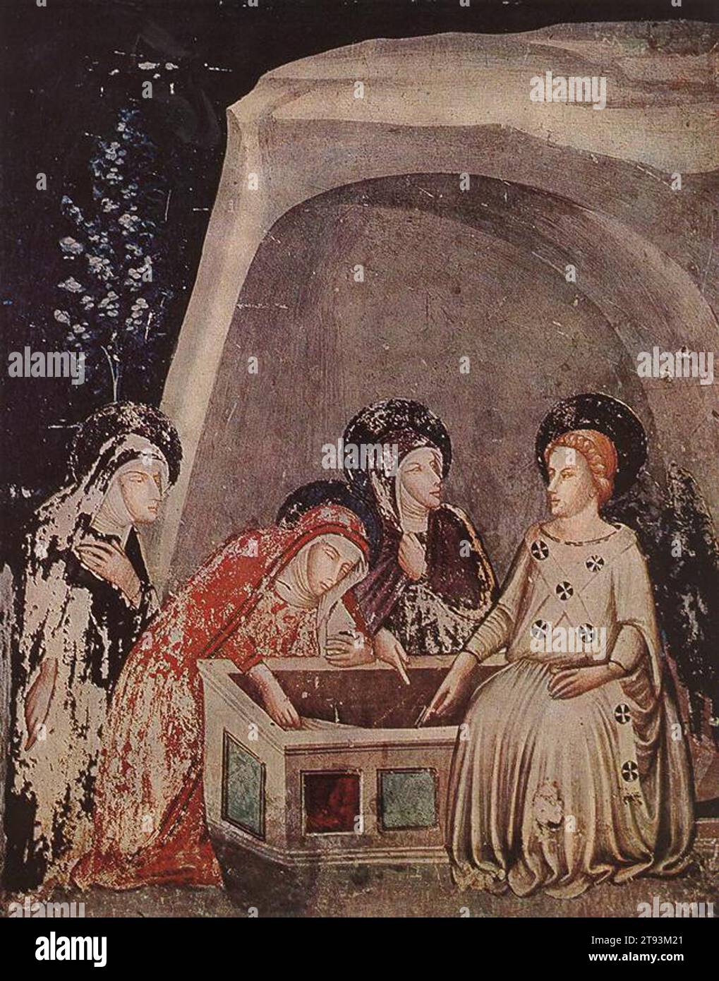 Three Women at the Tomb c. 1346 by Ferrer Bassa Stock Photo - Alamy