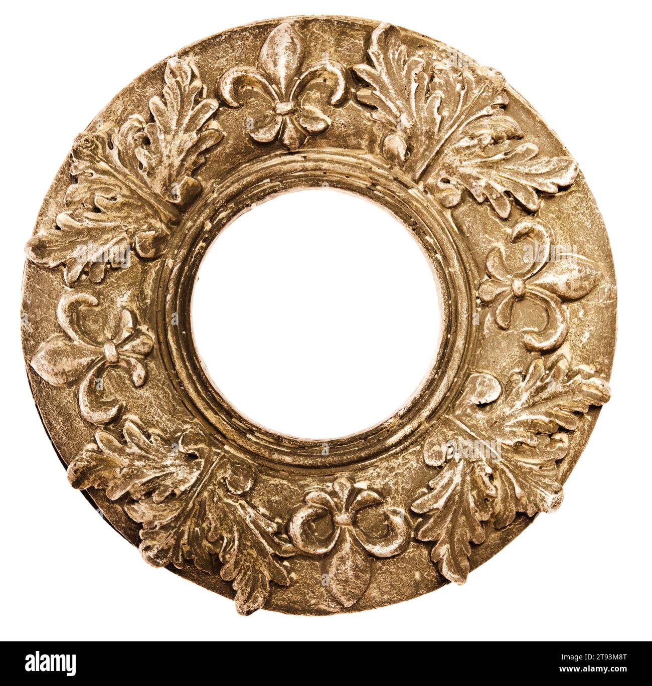 stone ornate frame round, isolated Stock Photo - Alamy