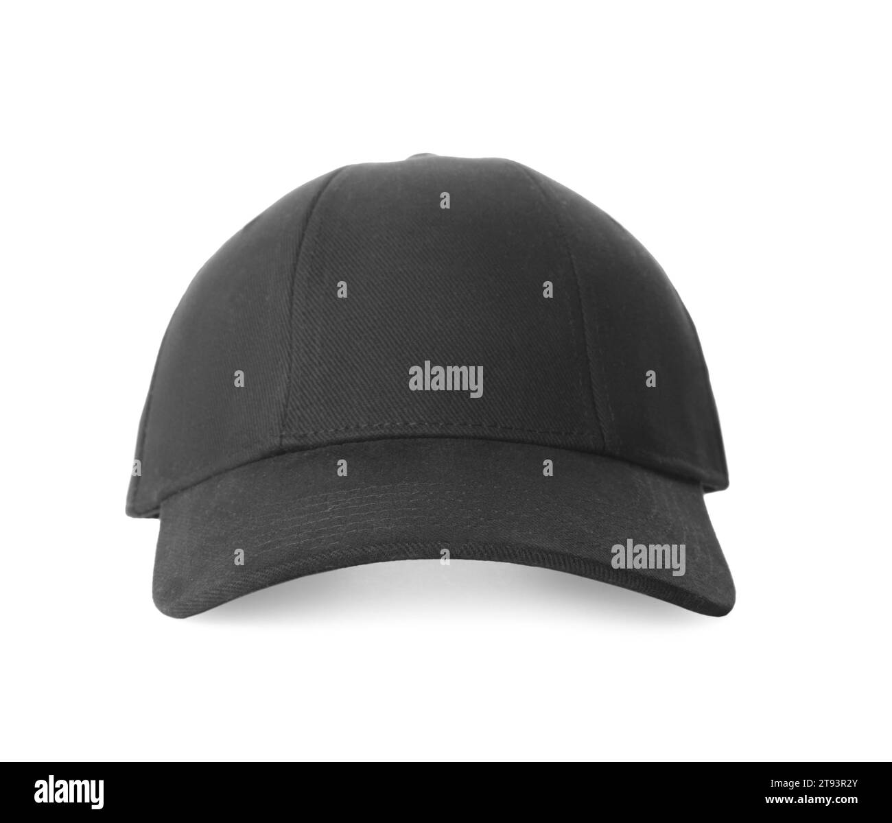Stylish black baseball cap isolated on white Stock Photo - Alamy