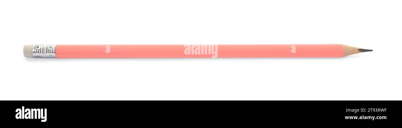 One sharp graphite pencil isolated on white Stock Photo - Alamy