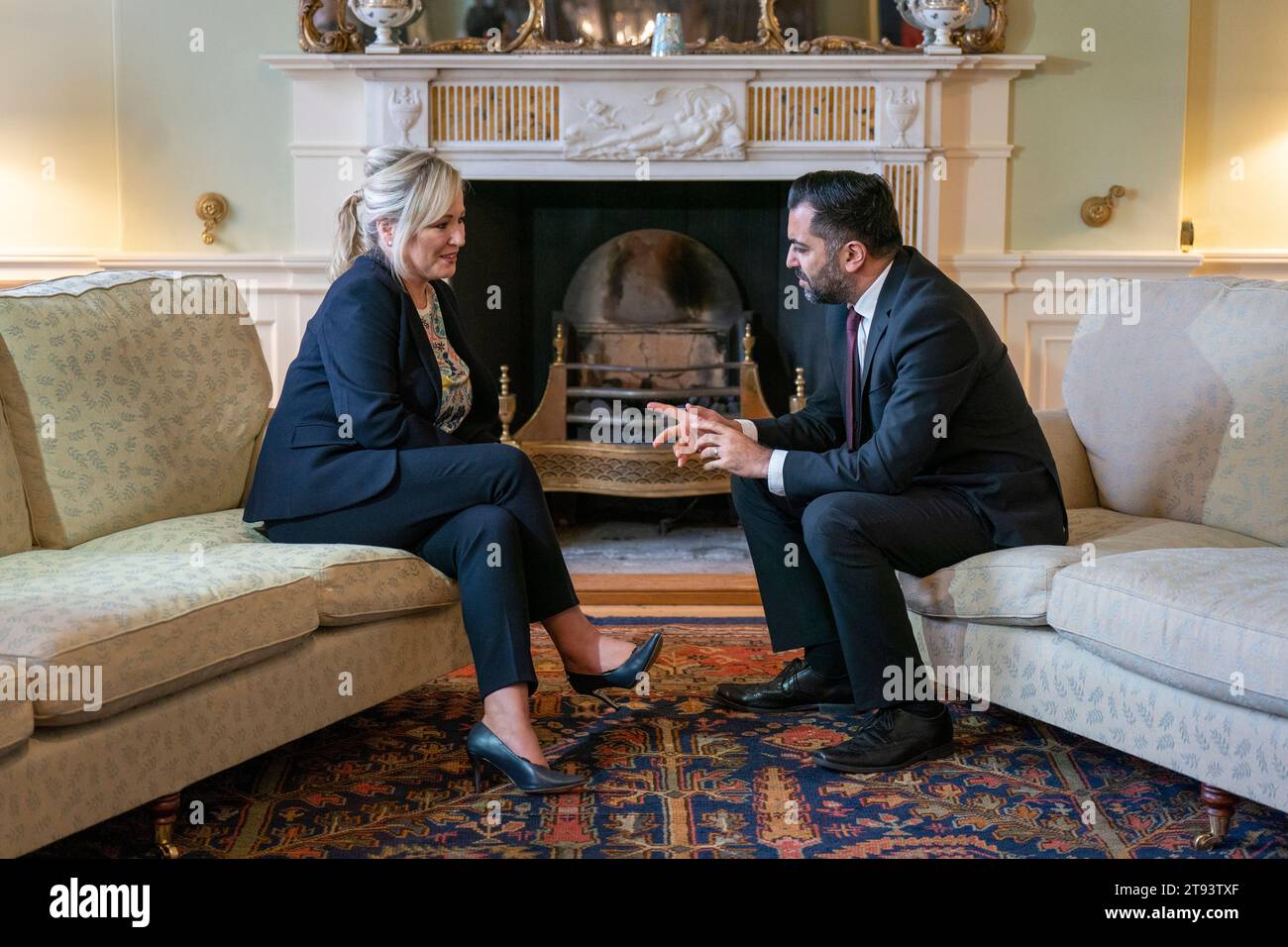 Scottish First Minister Humza Yousaf welcomes Sinn Fein vice-president ...