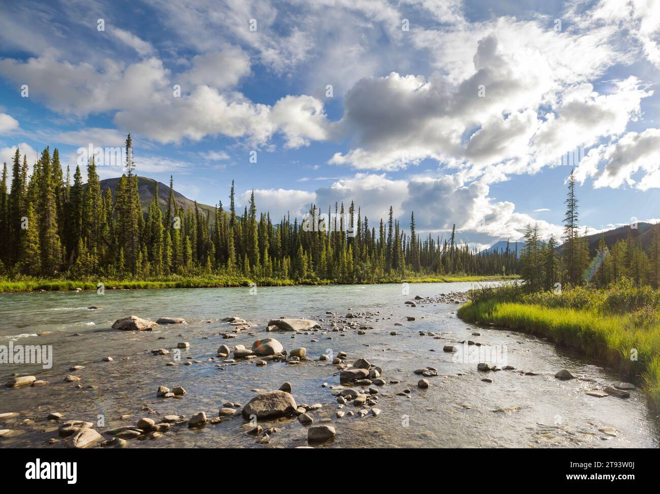 Beautiful mountains river in summer season, Canada Stock Photo - Alamy