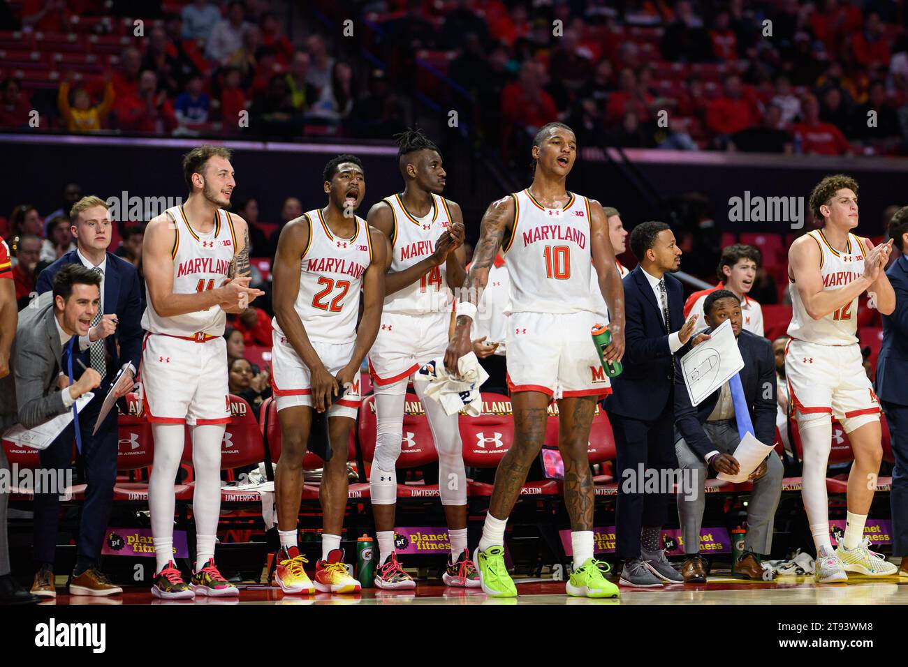 November 21, 2023: Maryland Terrapins forward Julian Reese (10) and the ...