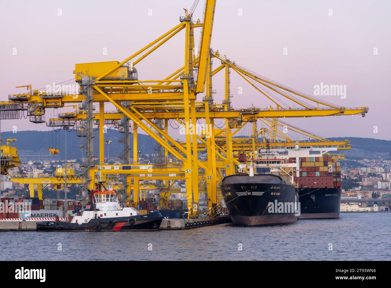 Trieste, Italy – 2023, November 19: Industrial Container Cargo freight ...