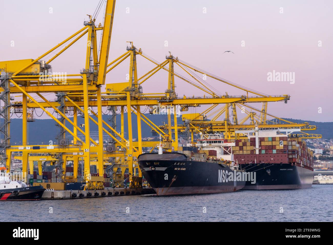 Trieste, Italy – 2023, November 19: Industrial Container Cargo freight ...