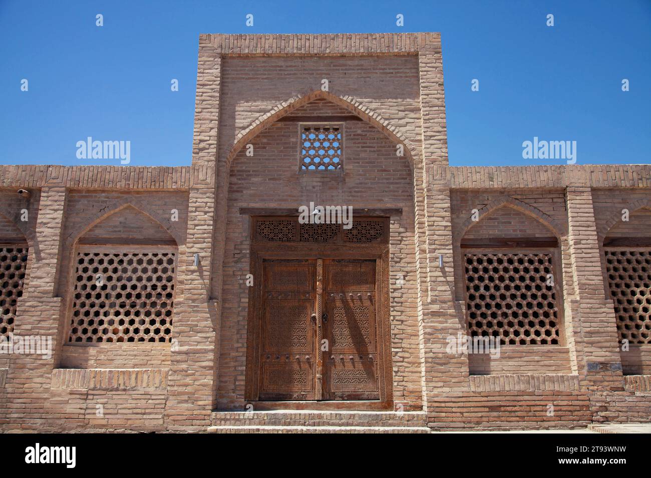 Wooden traditional asian door and wall Stock Photo - Alamy