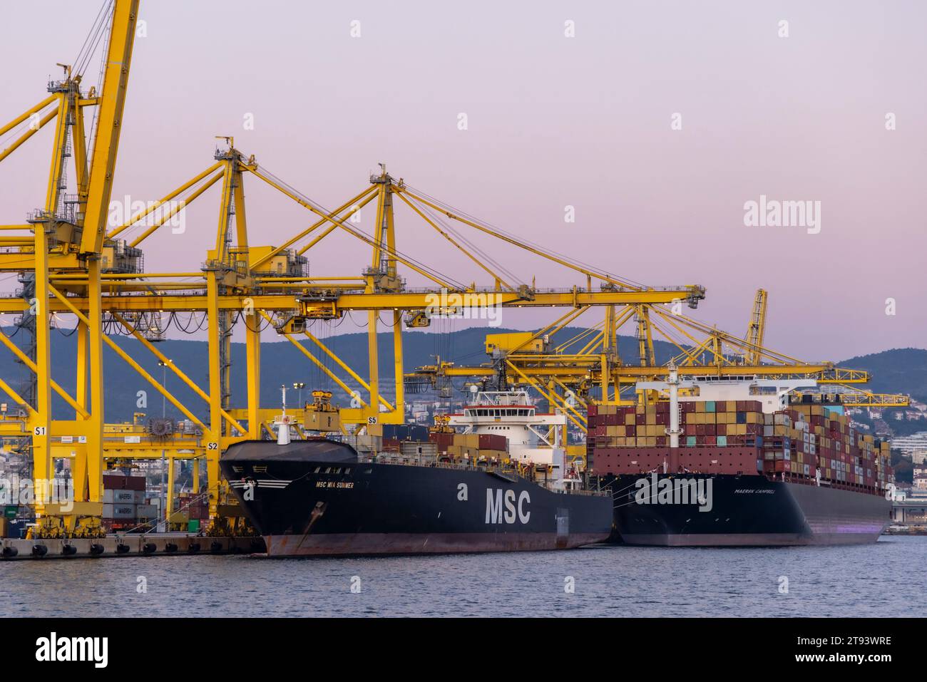 Trieste, Italy – 2023, November 19: Industrial Container Cargo freight ...
