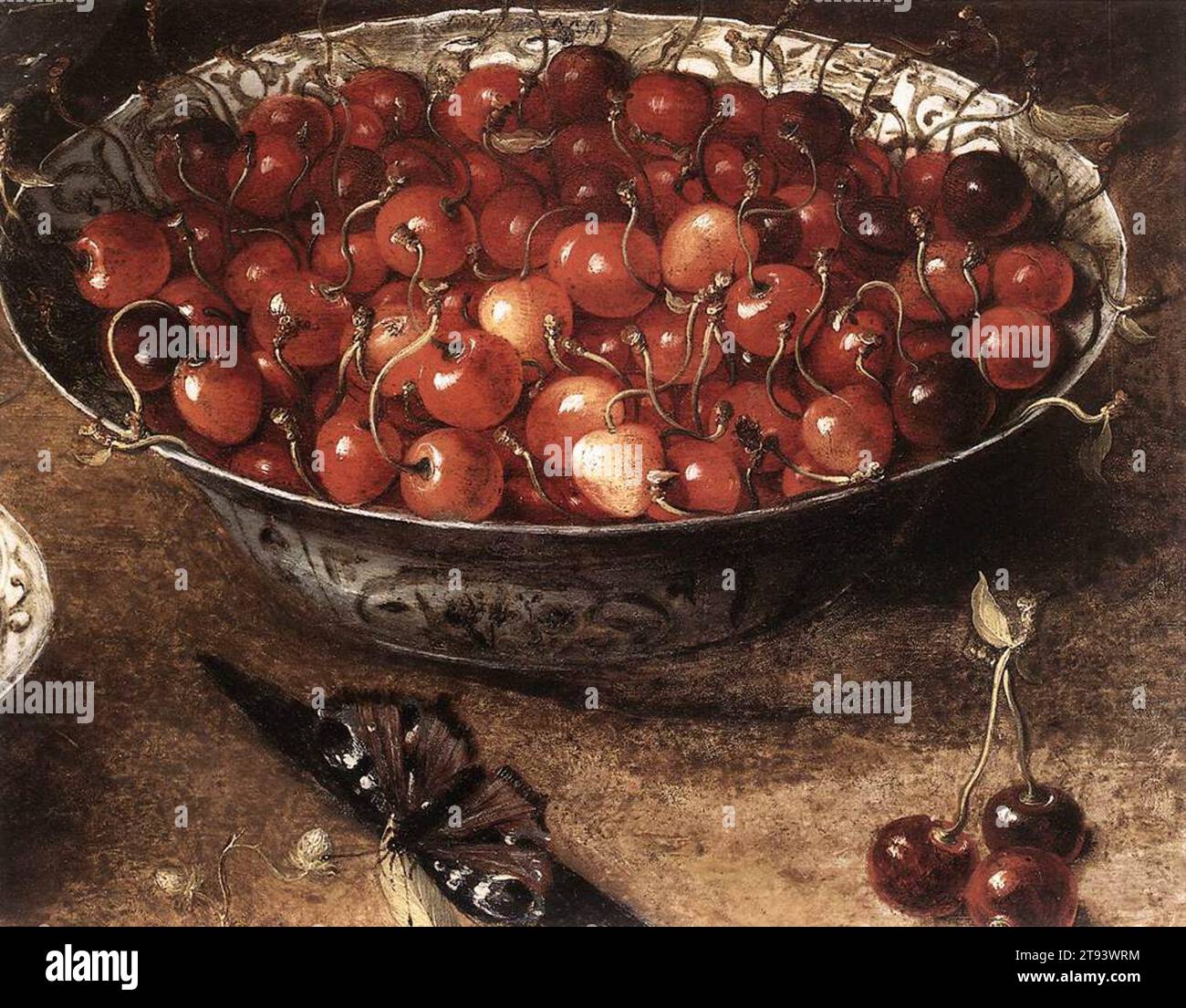 Still-Life with Cherries and Strawberries in China Bowls (detail) 1608 ...