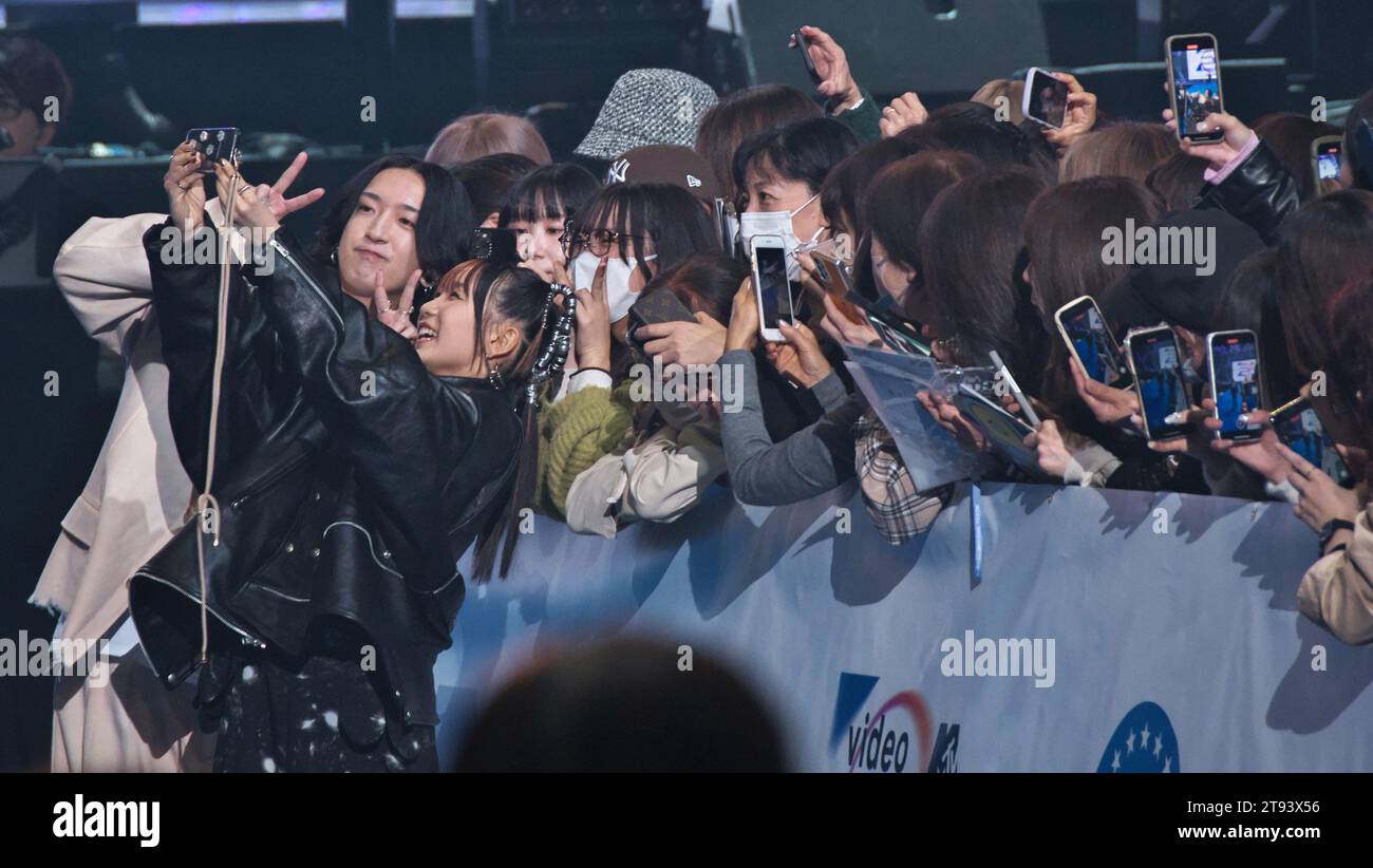 Yokohama, Japan. 22nd Nov, 2023. J-pop duo by Vocaloid producer Ayase(L ...