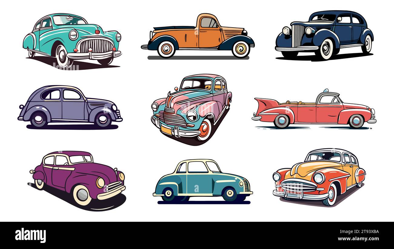 Vehicle restoring vintage Stock Vector Images - Alamy