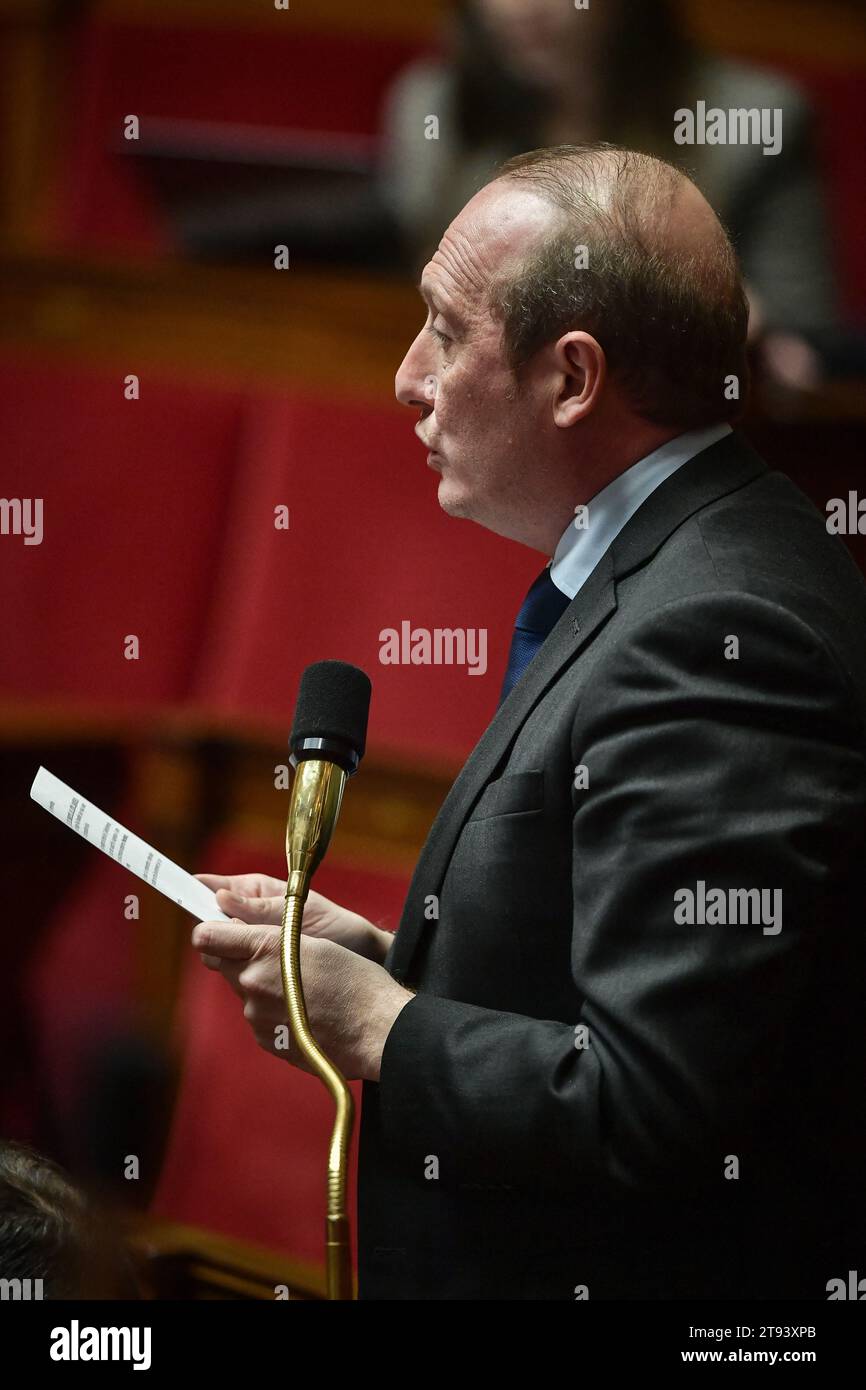 Paris, France. 22nd Nov, 2023. French Member of Parliament and ...