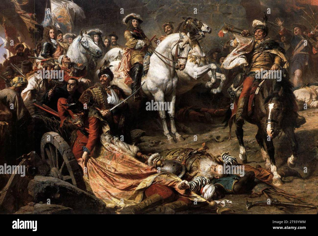 The Recapture of Buda Castle in 1686 (detail) 1896 by Gyula Benczur ...