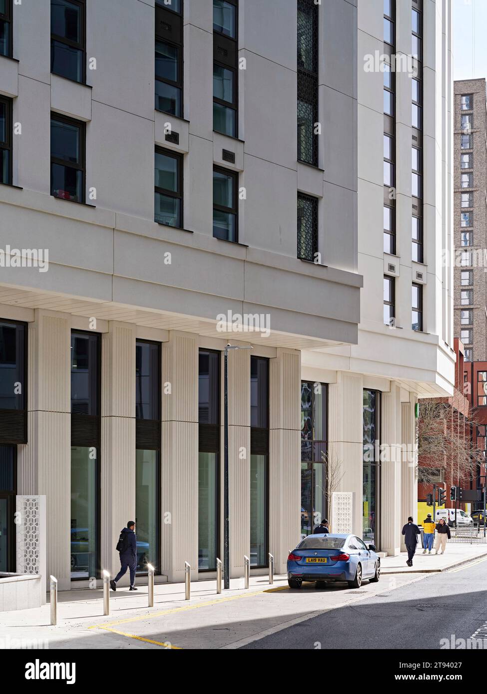 View along building facade. Altus House, Leeds, United Kingdom ...