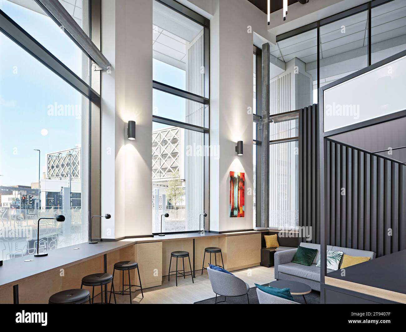 Reception and lounge on ground floor. Altus House, Leeds, United ...