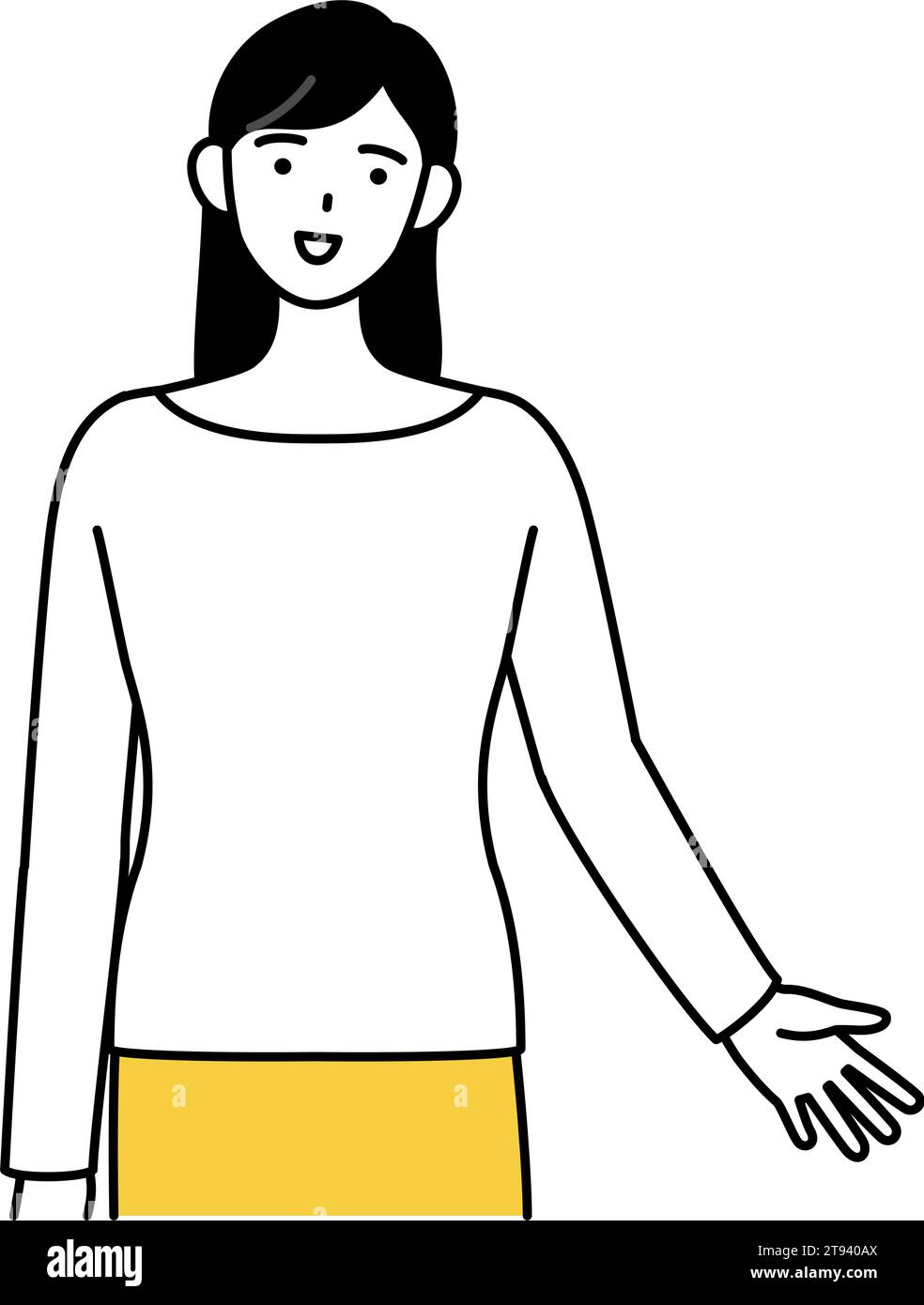 Asian woman in regular clothes talking to , Vector Illustration Stock ...