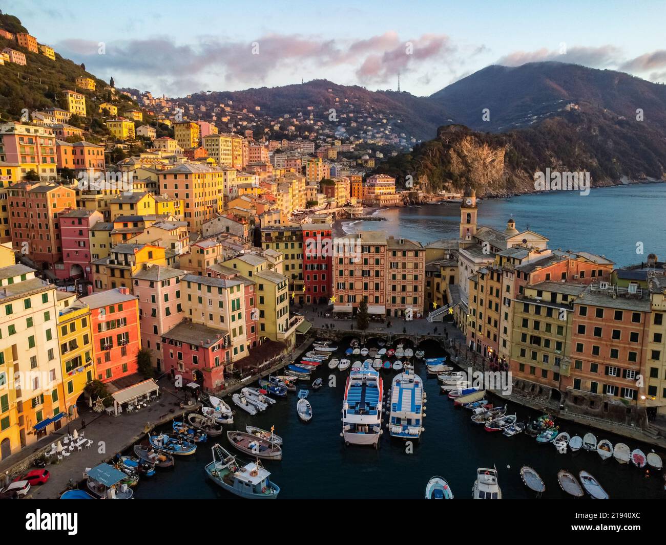 Genova harbour sunset hi-res stock photography and images - Alamy
