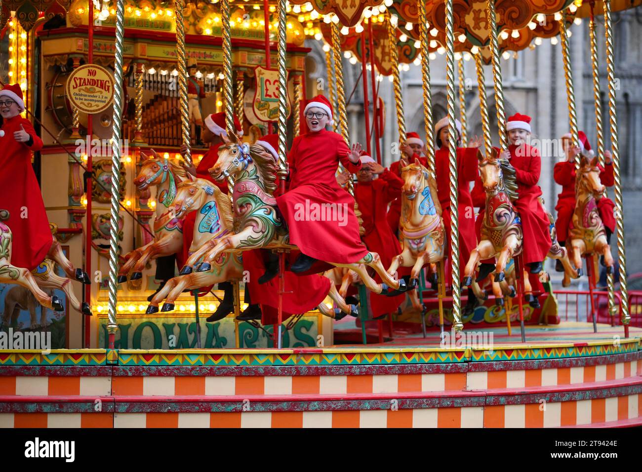 Choristers from Ely Cathedral going for a spin on the traditional ...