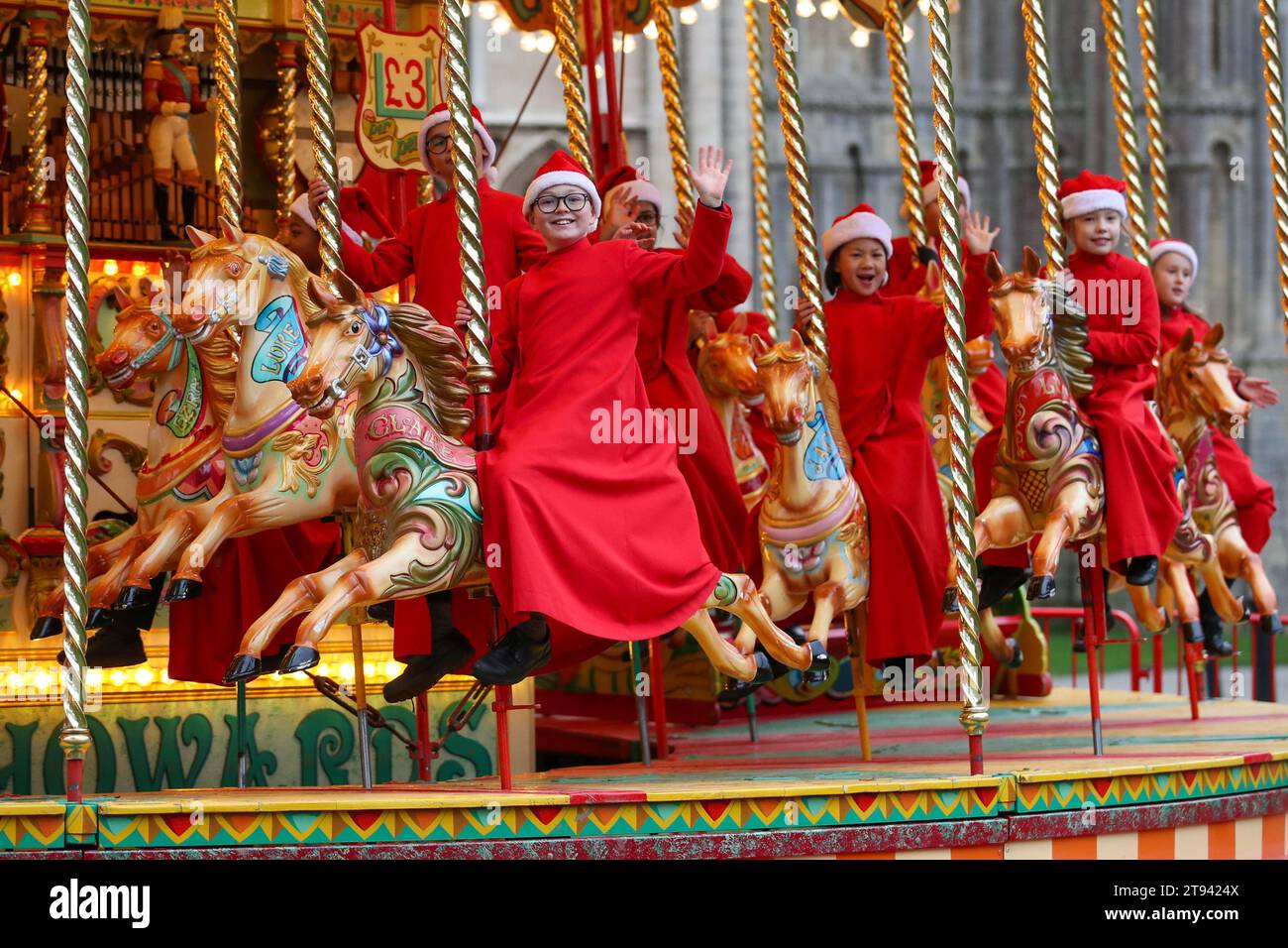 Choristers from Ely Cathedral going for a spin on the traditional ...