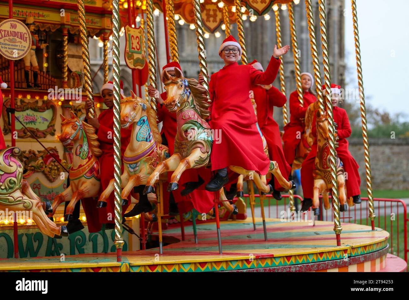 Choristers from Ely Cathedral going for a spin on the traditional ...