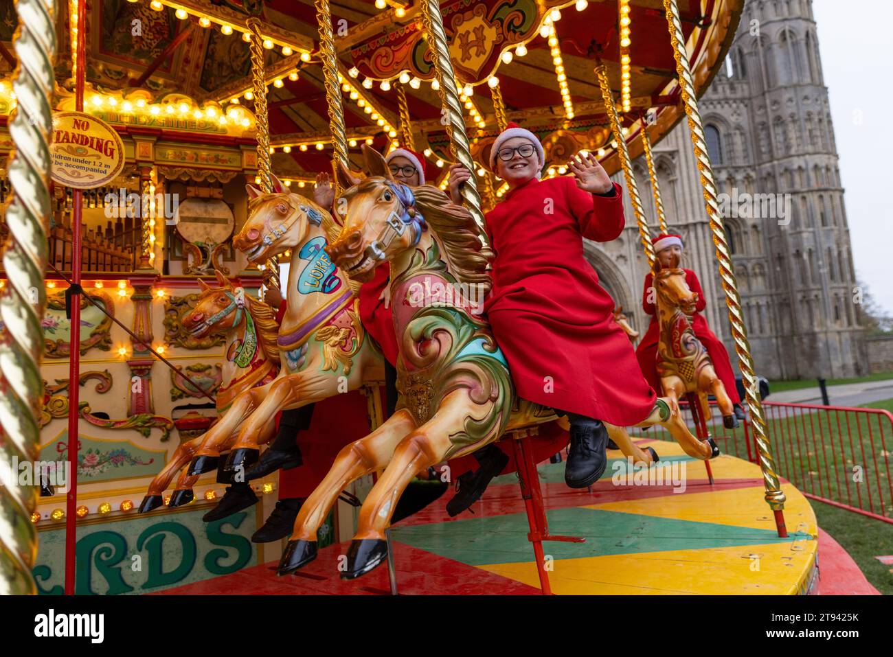 Choristers from Ely Cathedral going for a spin on the traditional ...