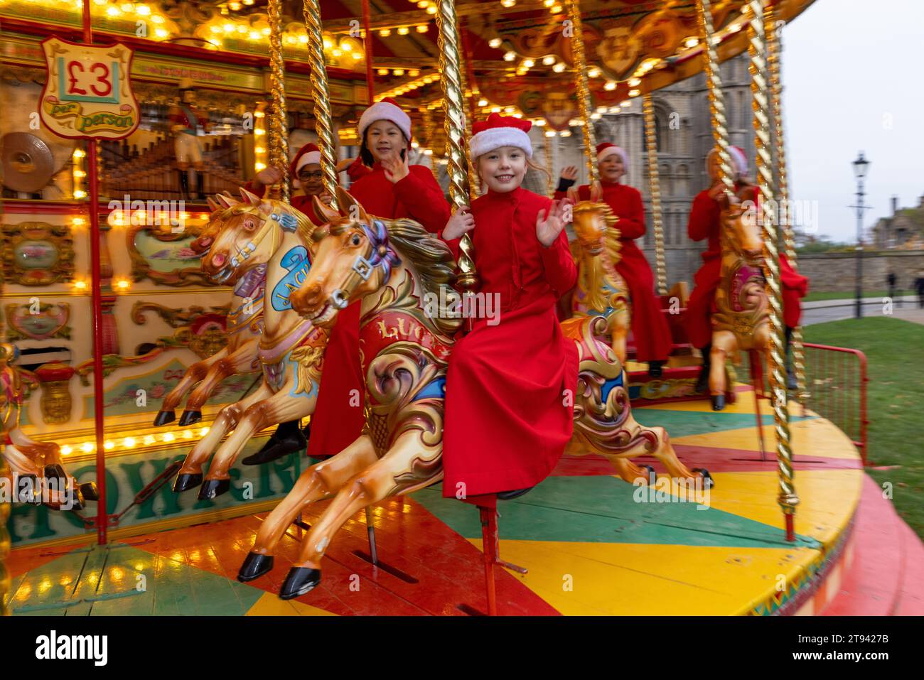 Choristers from Ely Cathedral going for a spin on the traditional ...