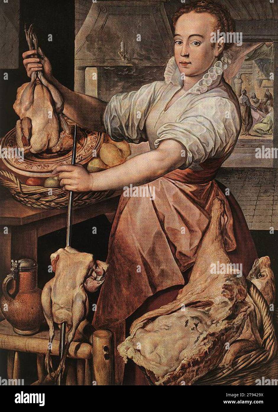 The Cook 1574 by Joachim Beuckelaer Stock Photo - Alamy