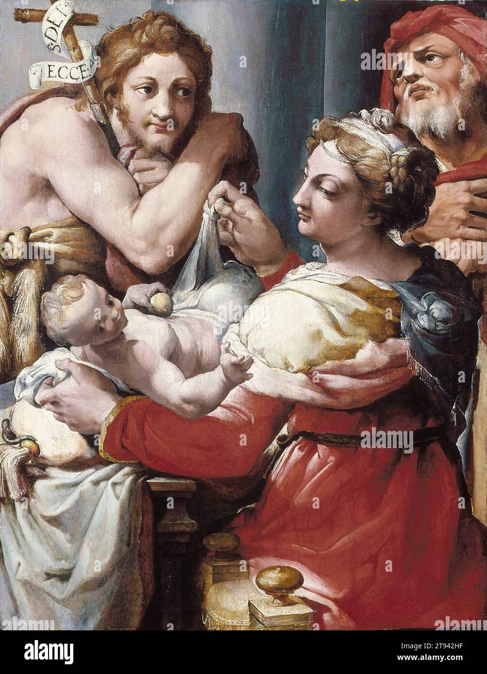 The Holy Family with St John the Baptist 1550s by Giovanni Francesco ...