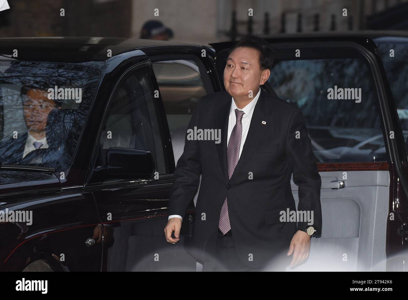 London, UK. 22nd Nov, 2023. Yoon Suk Yeol, the President of South Korea ...